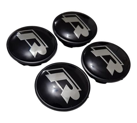 Vw R Line Centre Wheel Caps Golf Scirocco Mk7 Mk75 Mk8 65mm Custom