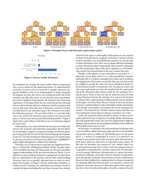 Arena Towards Informative Alternative Query Plan Selection For