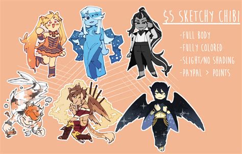 Sketchy Chibi Commissions Open By Kuyo Adopts On Deviantart