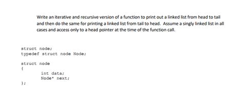 Solved Write An Iterative And Recursive Version Of A