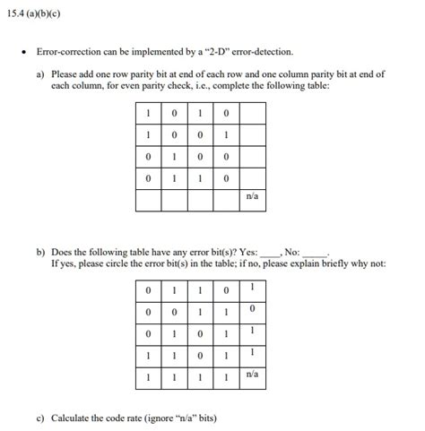15 4 A B C •error Correction Can Be Implemented By A 2 D Error Detection A Please Add