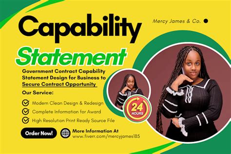 Design And Write Capability Statement Government Capability Statement By Mercyjames185 Fiverr