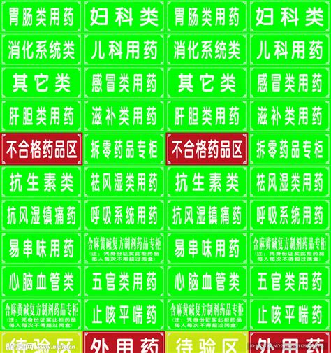 医药分类牌设计图 广告设计 广告设计 设计图库 昵图网