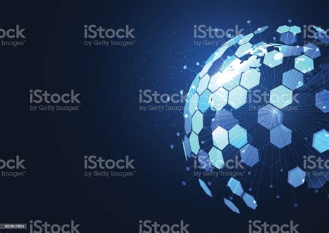 글로벌 네트워크 연결입니다 세계 지도 포인트와 라인 구성의 개념은 글로벌 비즈니스 벡터 일러스트 레이 션 3차원 형태에 대한 스톡 벡터 아트 및 기타 이미지 Istock