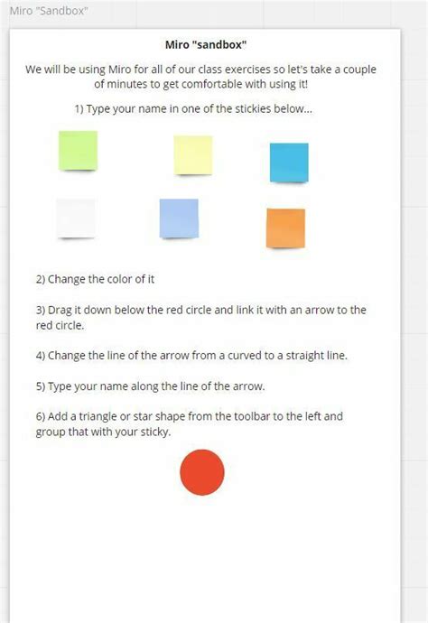 Instructions To Users Miro