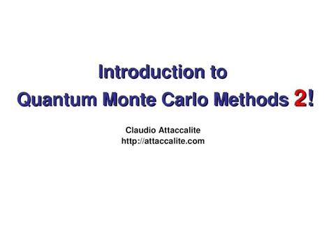 Pdf Introduction To Diffusion Monte Carlo Dokumentips