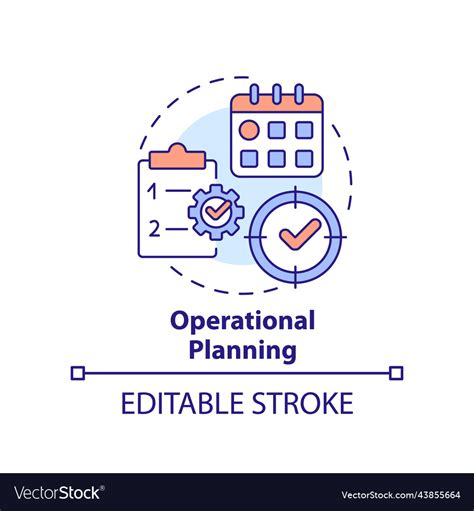 Operational Planning Concept Icon Royalty Free Vector Image