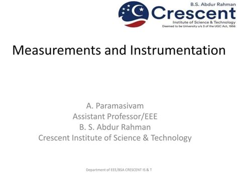 Measurements And Instrumentationpptx 1ppt