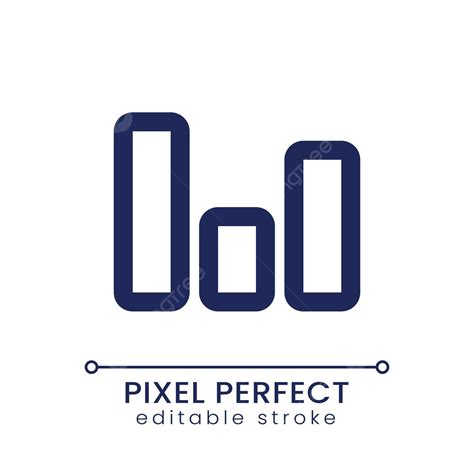 column chart pixel perfect linear ui icon sign vector statistic vector