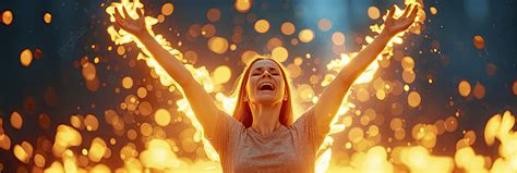 빨간 머리를 가진 여자가 비명을 지르며 화염에 둘러싸여 손을 머리 위로 들고 있습니다 여성 외침 화 배경 일러스트 및 사진