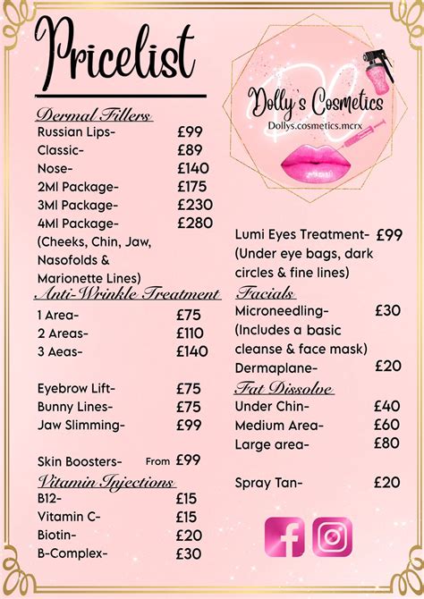 Digital Price List Design Online Price List Custom Prix List Design One Page Price List Etsy