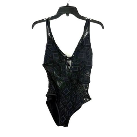 Becca Swim Becca Womens Black One Piece Swimsuit Size Large Poshmark