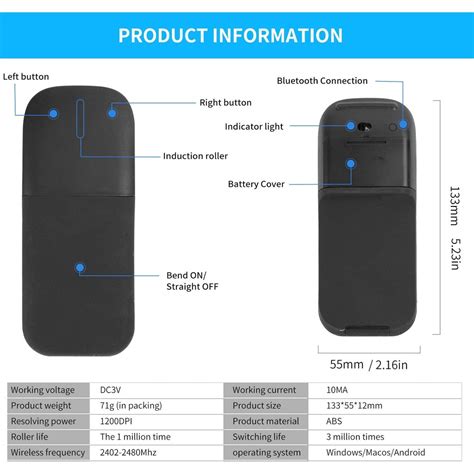 Foldable Bluetooth 4 0 Arc Mouse For Microsoft Surface Pro Portable Wireless Folding Touch Mice