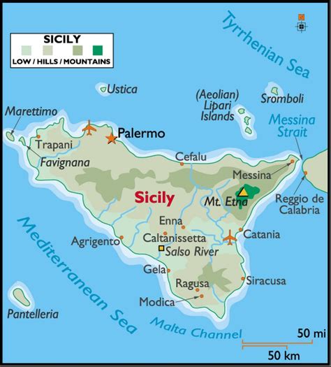 Balata Sicily Map Of Italy