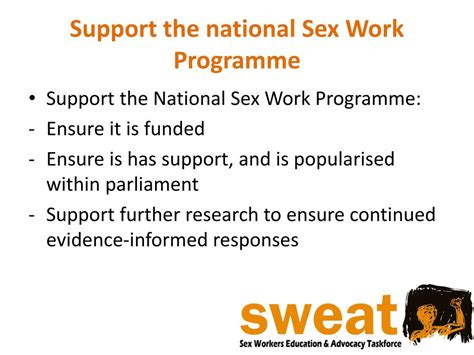 Ppt Support For The National Sex Work Programme Decriminalisation