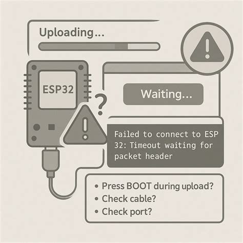 Esp32 Upload Timeout Error