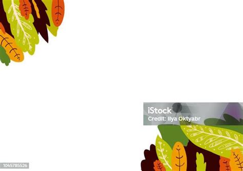 Autum 시즌 디자인입니다 핸드 그린입니다 잎 손으로 그려진된 벡터 일러스트 레이 션 0명에 대한 스톡 벡터 아트 및 기타 이미지 Istock