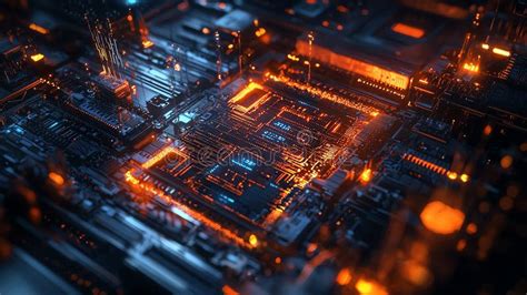 A Dynamic Image Of A Quantum Computer In Operation With Glowing Circuits And Researchers