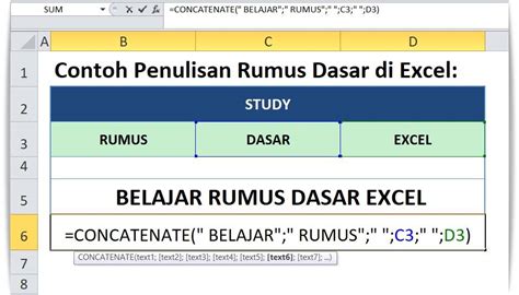 Fungsi Concatenate Excel Dan Contoh Penggunaan Rumus