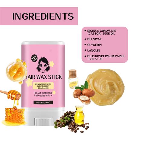 Heat Protectant Conditioner Styling Wax Stick For Moisturizing Portable