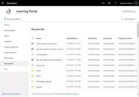 Sharepoint Online Search Recycle Bin Using Powershell Sharepoint Diary