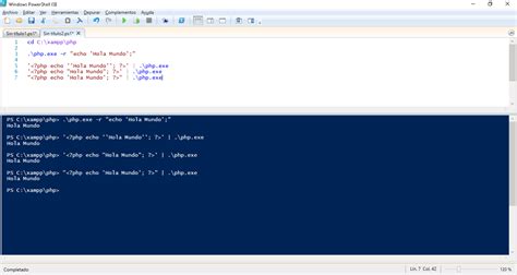 Ejecutar código PHP desde PowerShell Operating systems scripting PowerShell and security