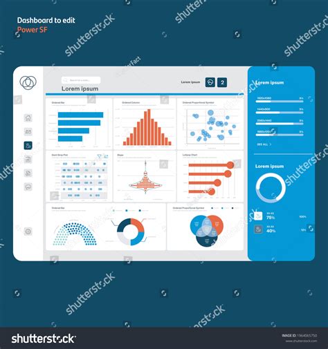 Data Analysis Power Bi Report Dashboard Stock Vector Royalty Free Shutterstock