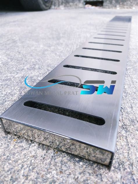 ฝาปิดรางระบายน้ำ Grating Sus304 หน้า10cm 1เมตร เสริมคาน ฝาปิดท่อรางระบายน้ำรางกัสเตอร์