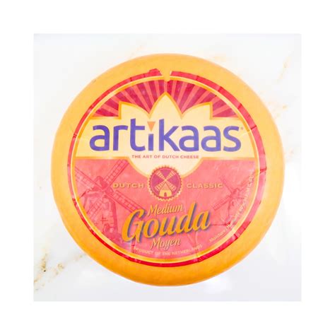 Peters Gourmet Market Artikaas Gouda Medium Aged 3 6 Months Whole Wheel