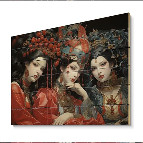 Designart Japon Art Kabuki Theatre Iii Japanese Print On Natural Pine