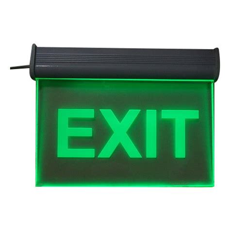 Graphics Green LED Exit Sign Board With Battery Back Up Shape Rectangle At 2350 Piece In Mumbai