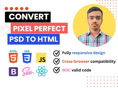 Your Psd Figma Ai And Xd Files Into Pixel Perfect Html Code In 24 Hours Upwork