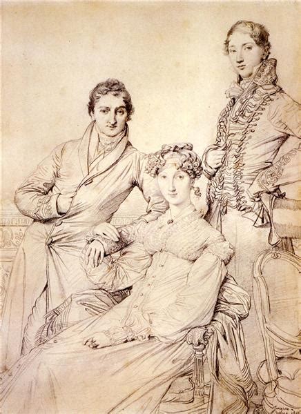 Mr And Mrs Woodhead With Rev Henry Comber As A Youth 1816 Jean Auguste Dominique Ingres