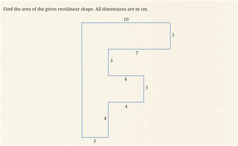 Find The Area Of The Given Rectilinear Shape StudyX