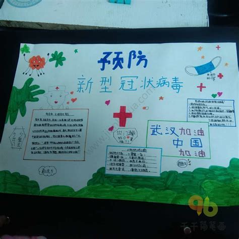 预防新型冠状病毒简笔画作品 粉丝作品