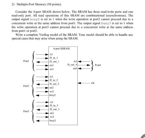 Solved Multiple Port Memory Points Consider The Chegg