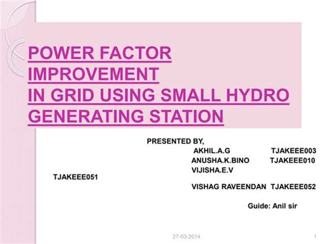 Power Factor Improvement Method Using Synchronous Condenser Pptx