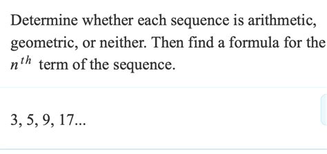 Solved Determine Whether Each Sequence Is Arithmetic