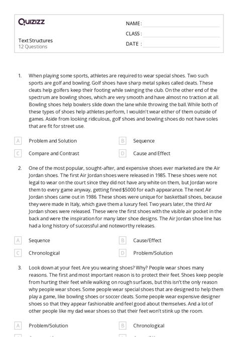 50 Analyzing Text Structure Worksheets On Quizizz Free And Printable