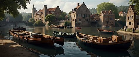 River In A Historical Setting Background Images Hd Pictures And