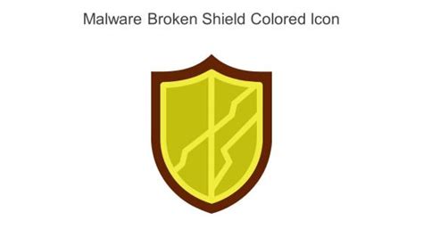 Malware Broken Shield Colored Icon In Powerpoint Pptx Png And Editable Eps Format Ppt Presentation