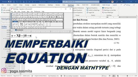 how to fix the equation in mathtype tutorial memperbaiki penulisan