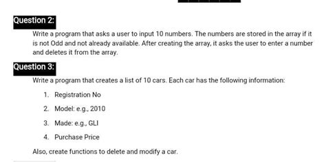 Solved Question 2 Write A Program That Asks A User To Input