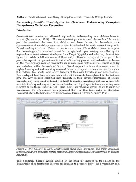Constructing Scientific Knowledge In The Classroom Multimodal Perspective Pdf Constructivism