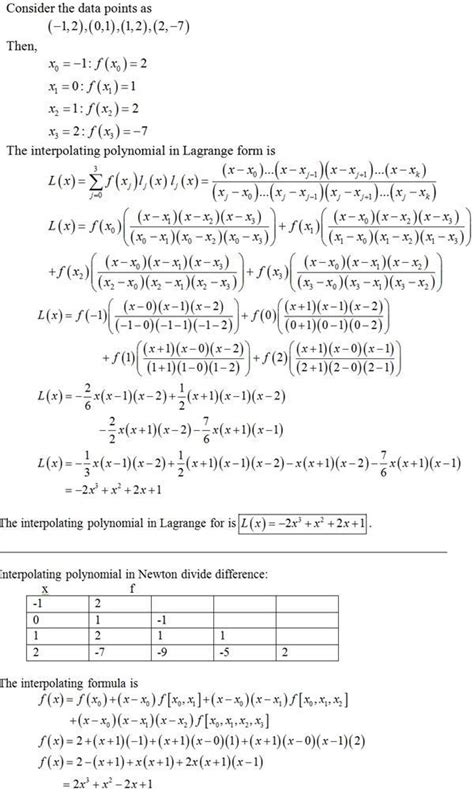 Solved A Construct Interpolating Polynomials Using