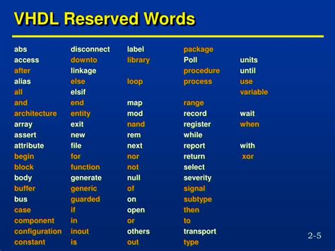 Ppt Coe 405 Vhdl Lexical Elements Powerpoint Presentation Free