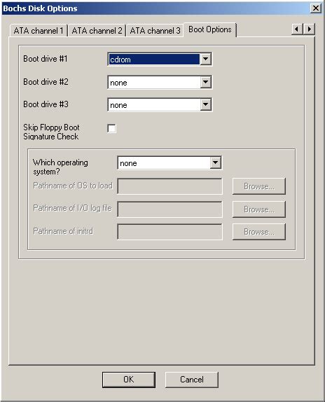 Emulation Cannot Load A Floppy Disk Image With Bochs Emulator