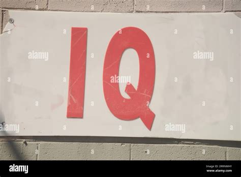 Old Worn Iq Symbol 4 Intelligence Quotient Showing Its Age Pattern Lines And Boldly Grabbing