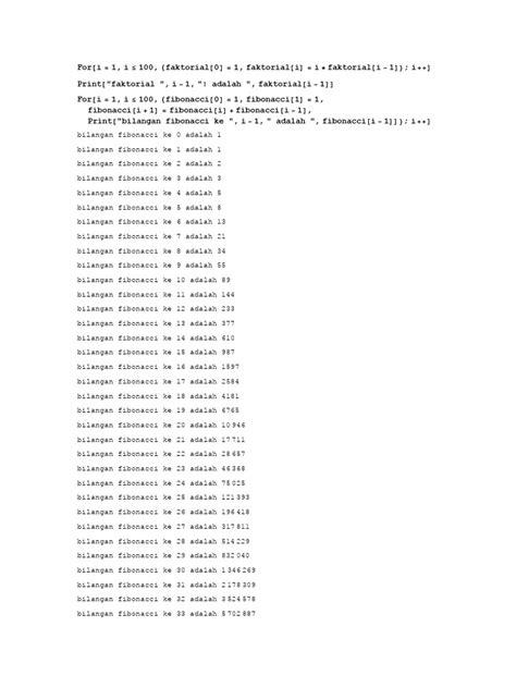 Modelmath Rekursif Iteratif 1d Fibonacci 2023 Pdf