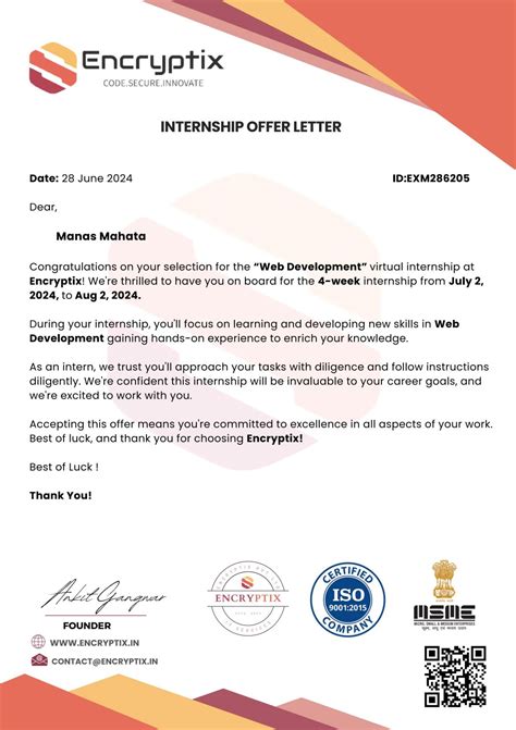 Manas Mahata On Linkedin Webdevelopment Internship Encryptix